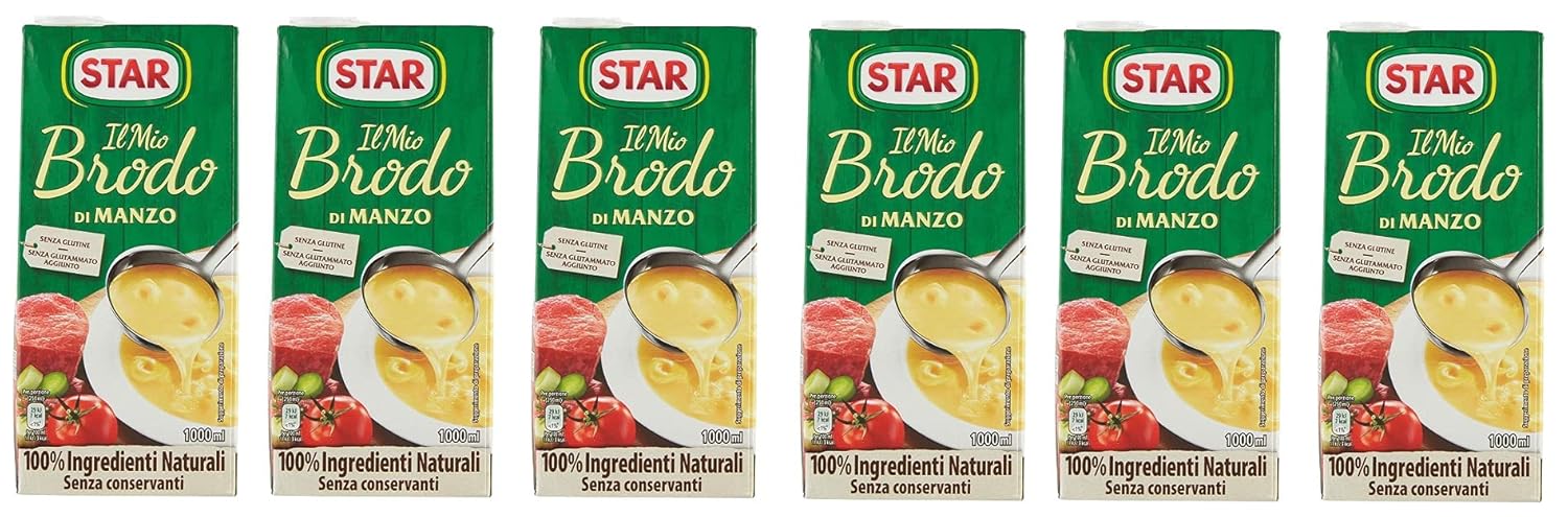 Star Brodo Manzo Broth Flüssiges Rindfleisch, 1 l, 6 Stück : Amazon.de ...