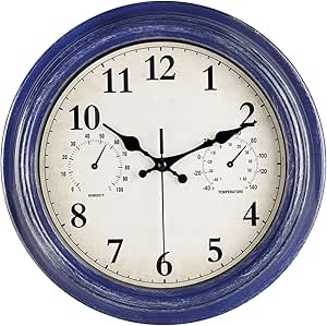 Amazon.com : JoFomp Outdoor Clocks for Patio, Large 12 inch Outside ...