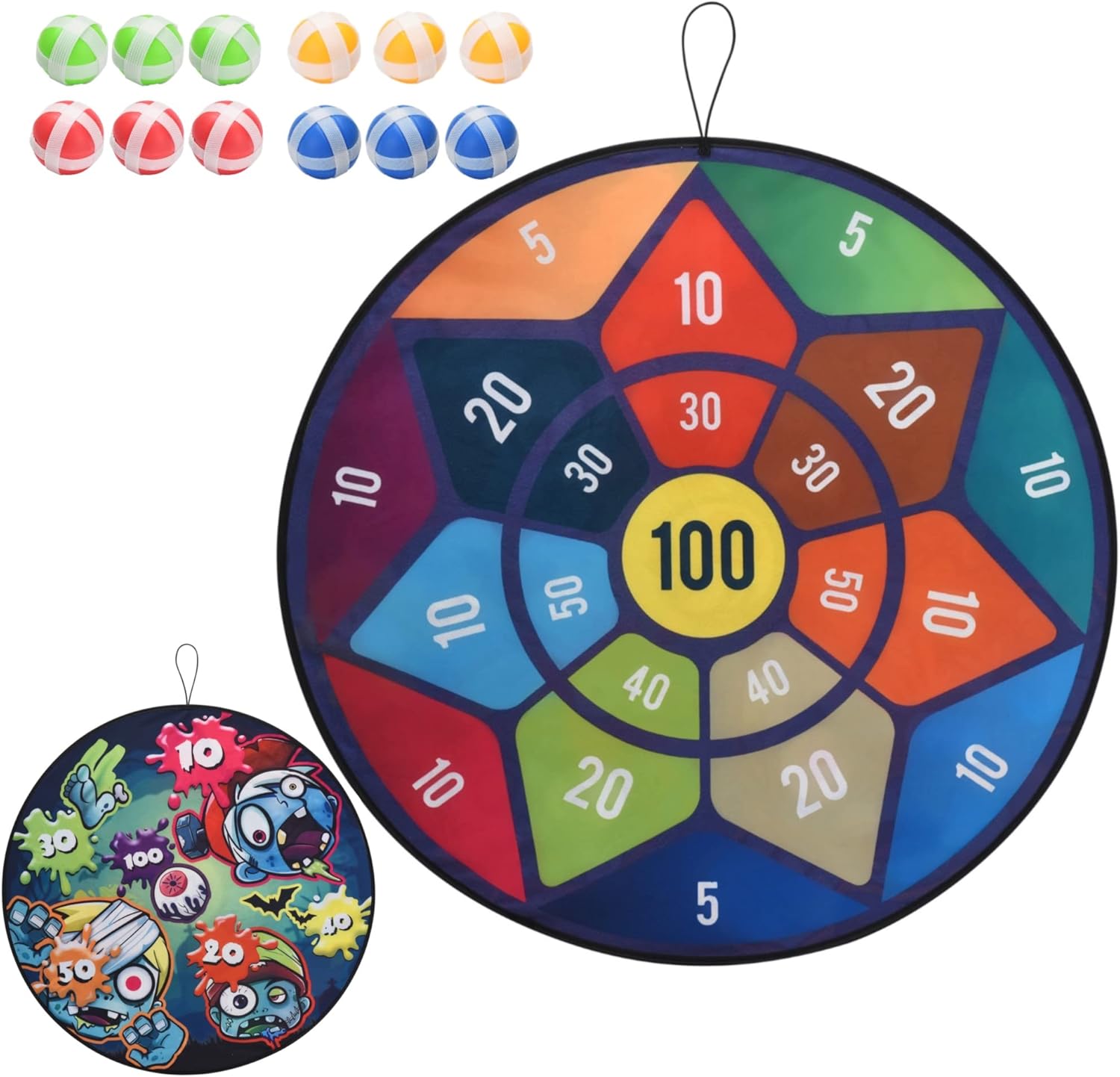 Amazon.com : 29” Dart Board for Kids – Reversible & Packable Large Kids ...