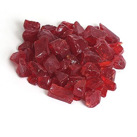 Amazon.com: Jeejunye 2lb Red Glass Rock, 9-14mm Borken Dark Red Glass ...
