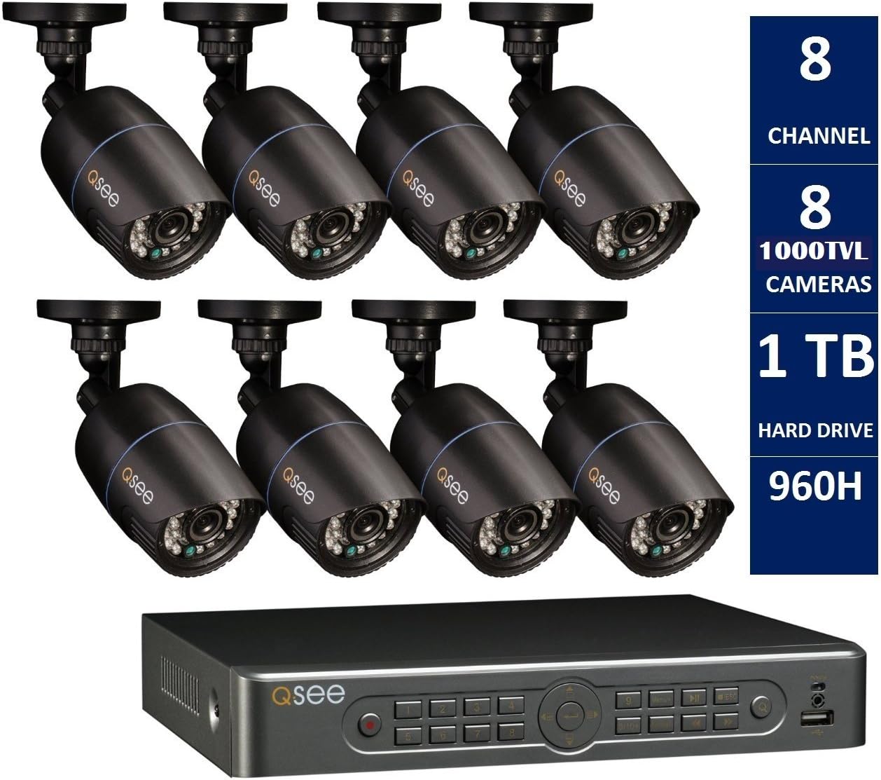 Amazon.com : Q-See QT5682-8K8-1 8-Channel DVR 960H Security ...