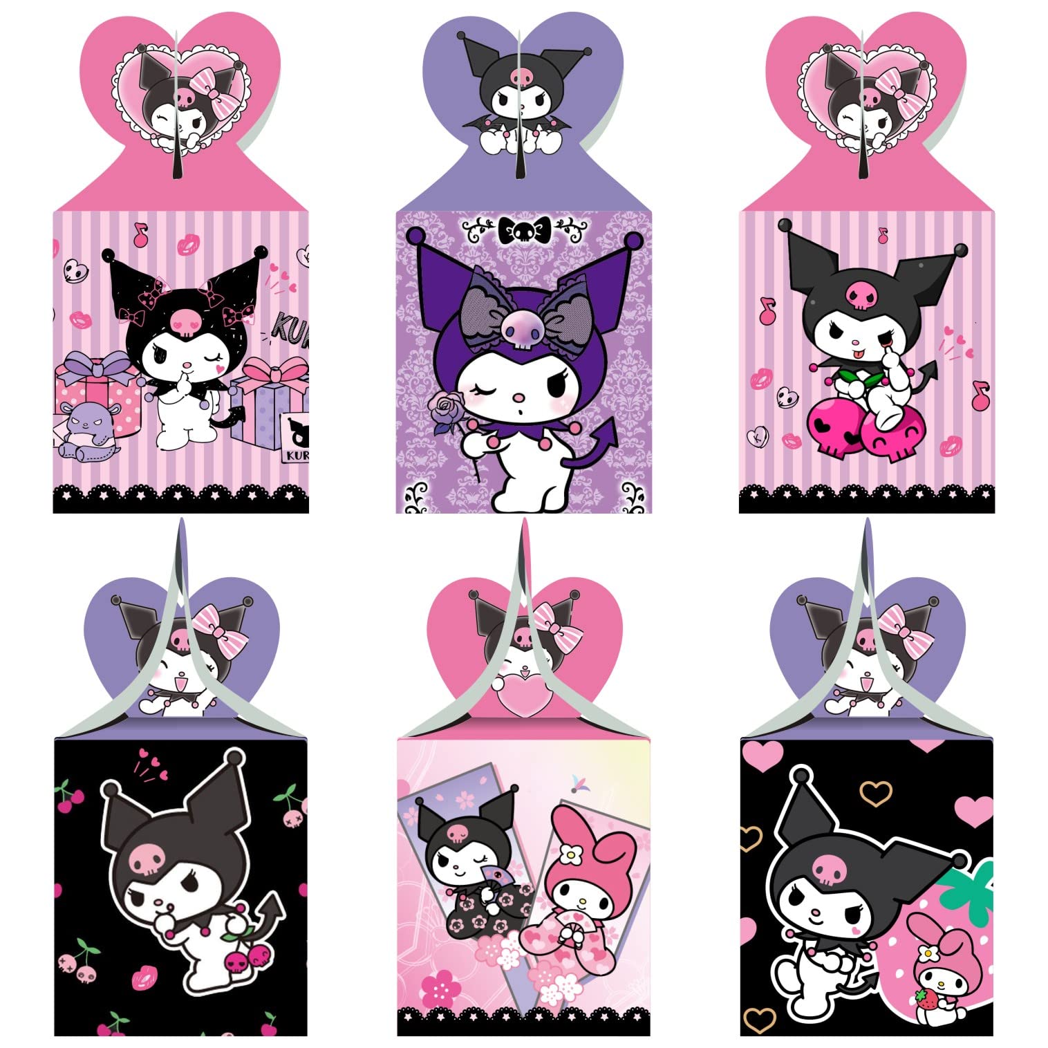 12pcs Kuromi Party Favor Gift Boxes My Melody And Kuromi | Desertcart ...