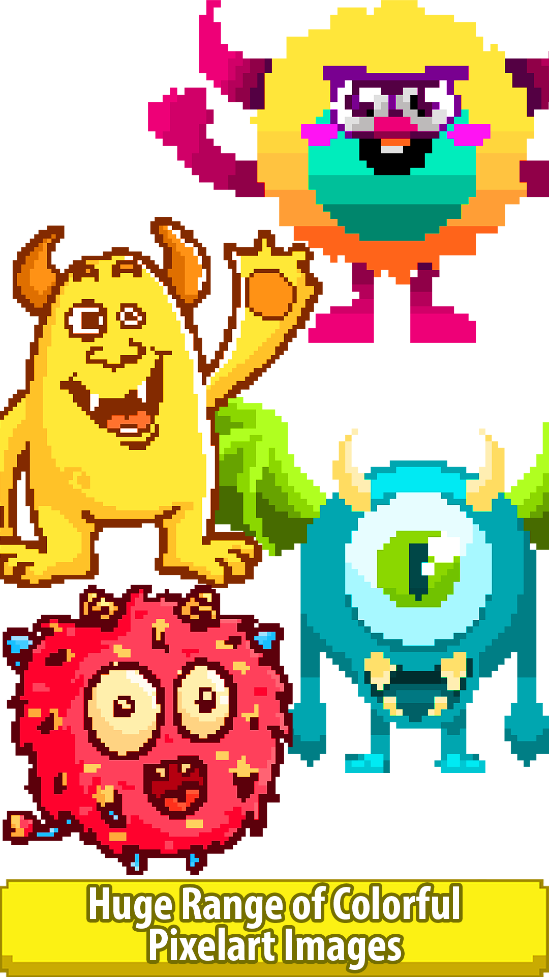 Monsters Color By Number - Pixel Art No. Color Book - App on Amazon ...