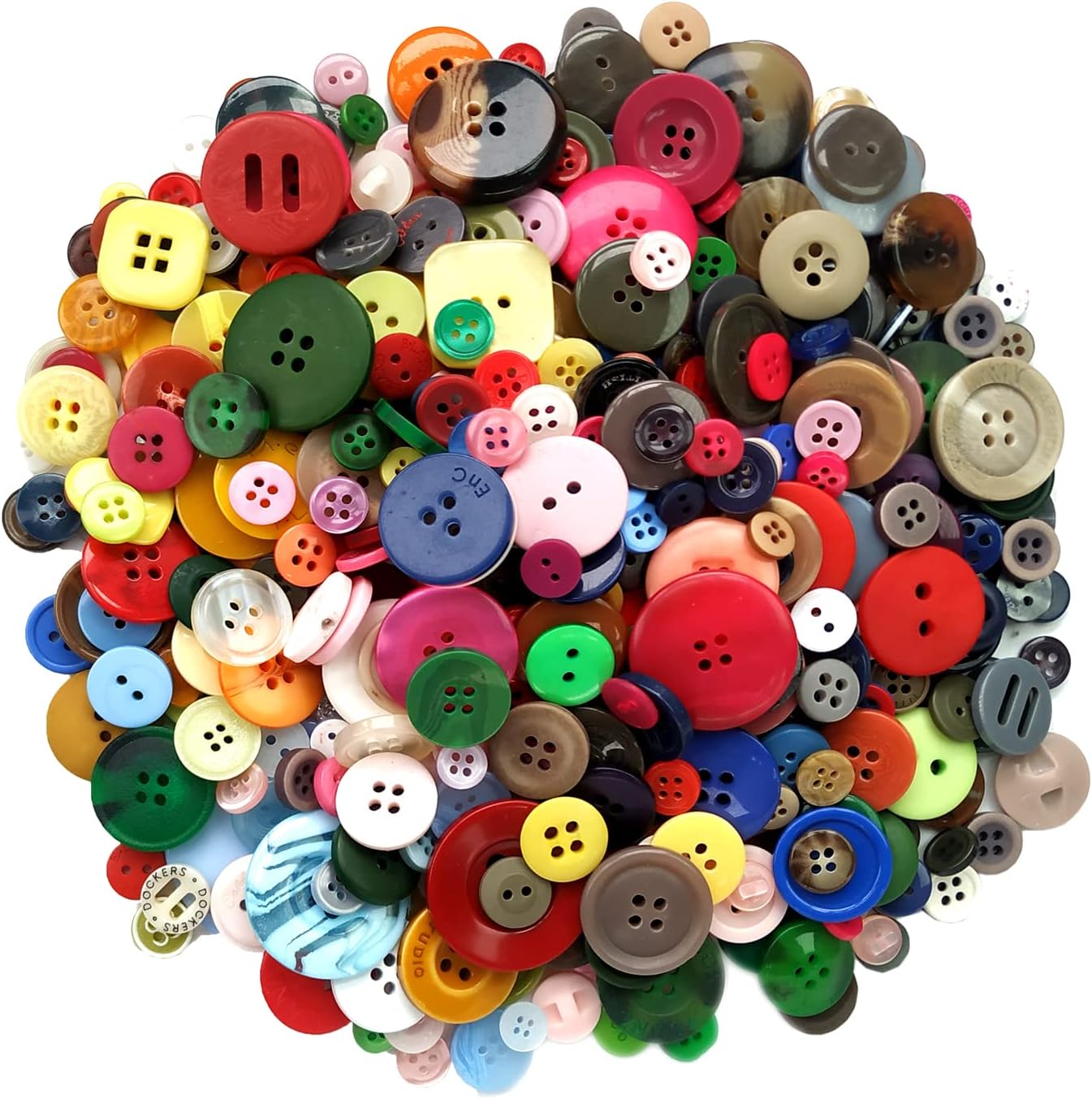Amazon.com: WYOMER 1500 Pcs Mixed Color Round Resin Buttons for Crafts ...