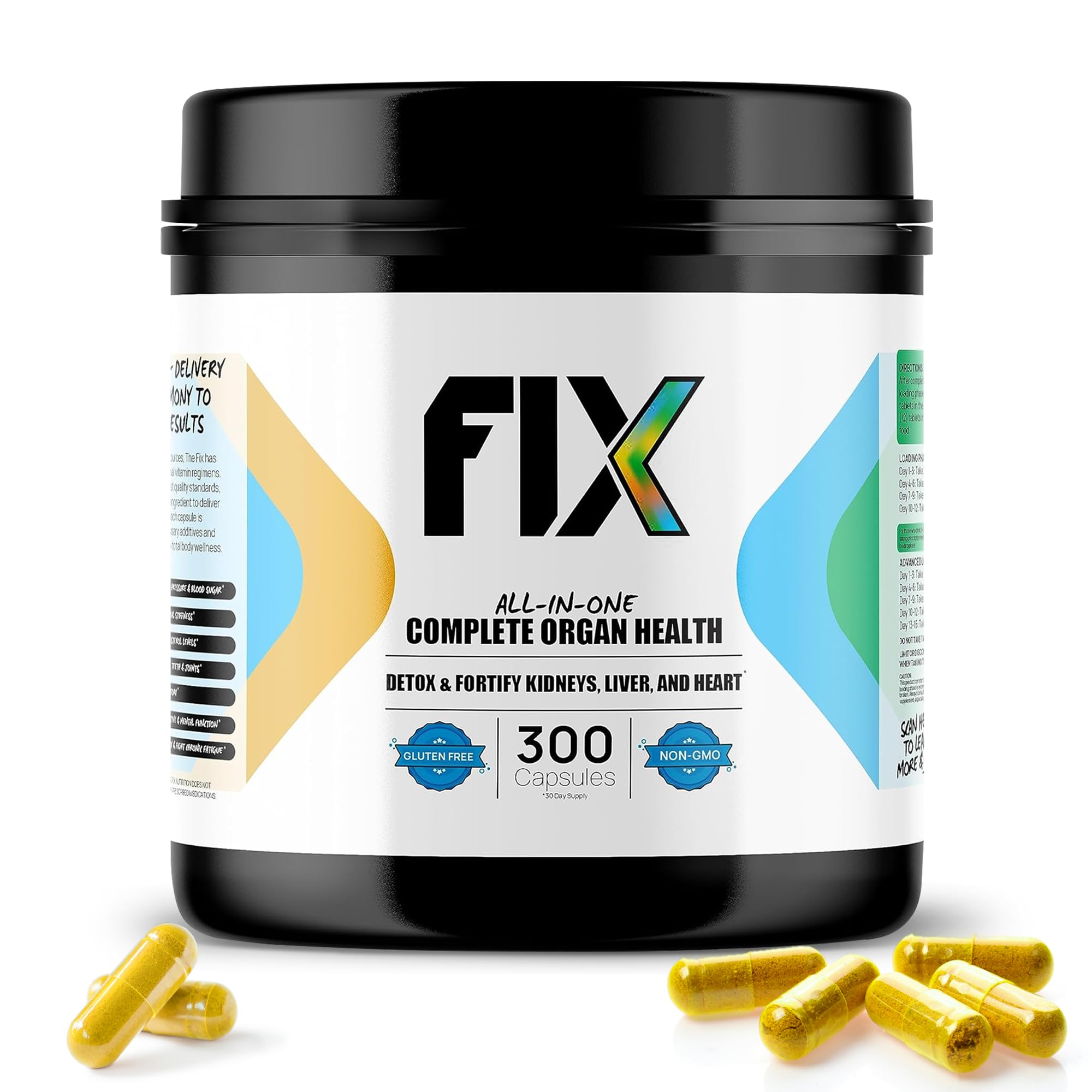 Amazon.com: Fix The 16-in-1 Complete Health Supplement - Organ Support ...