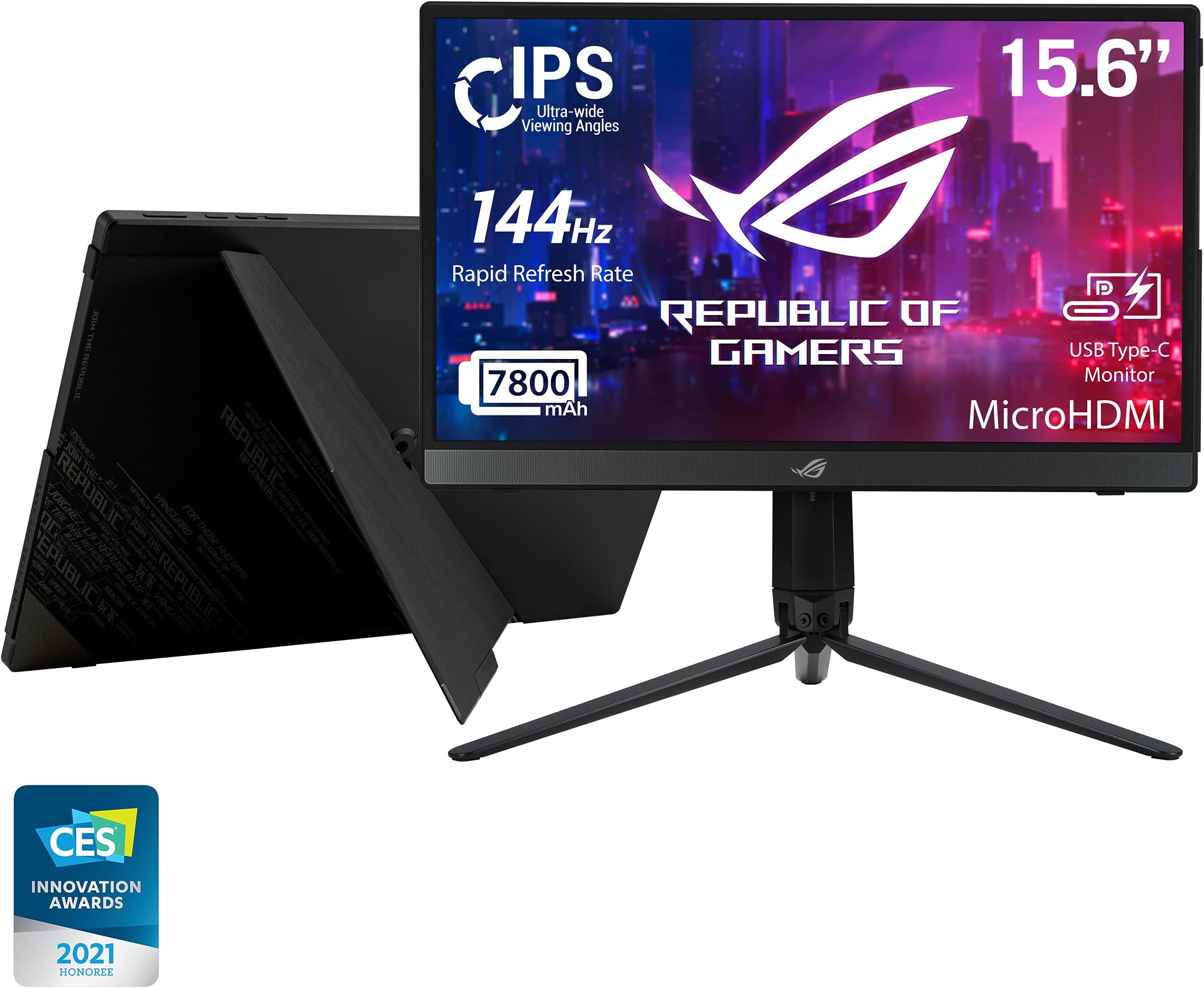 ASUS ROG Strix XG16AHP Portable 144Hz Gaming Monitor, 15.6-inch FHD ...