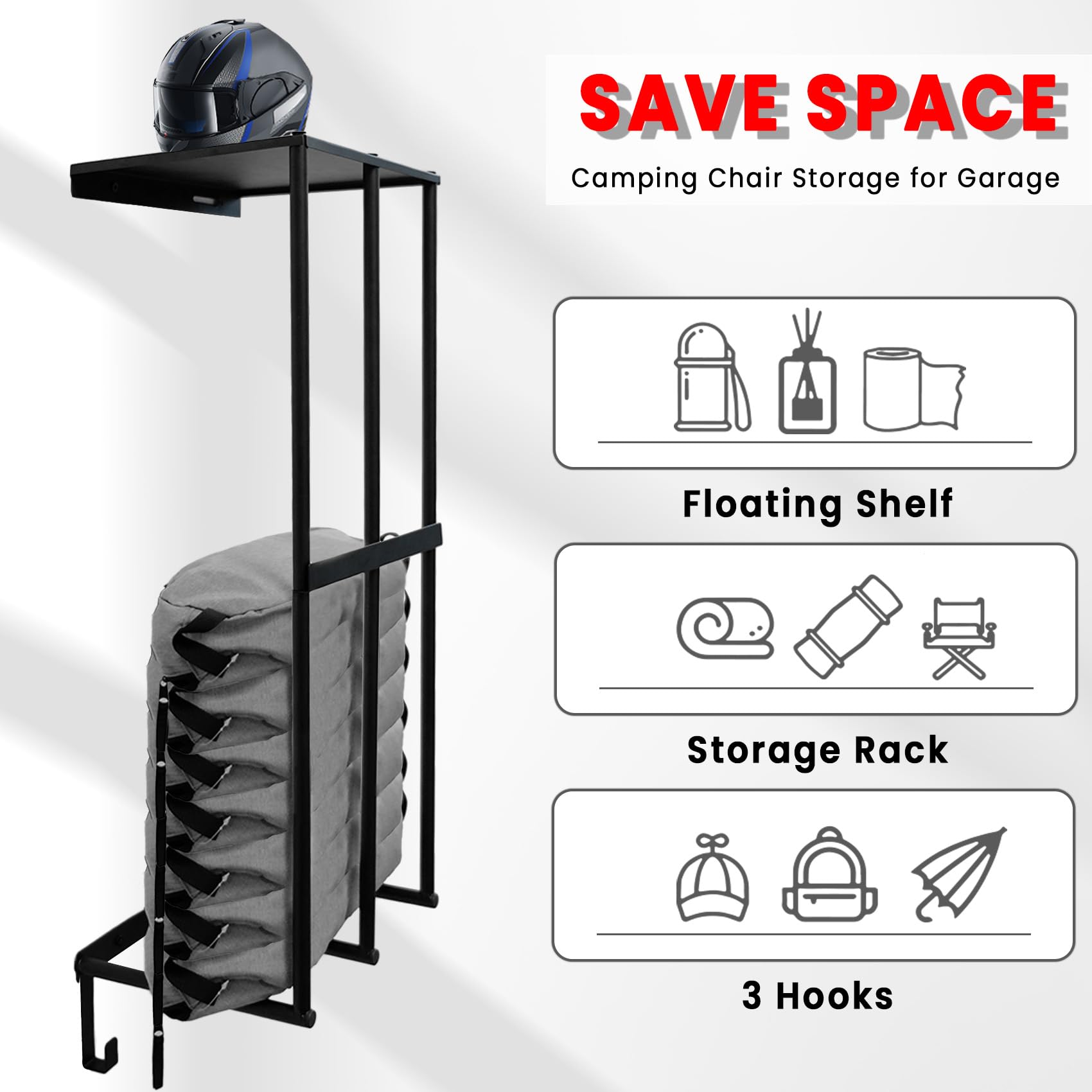 Snapklik.com : Camping Chairs Storage For Garage - Metal Camping Chair ...