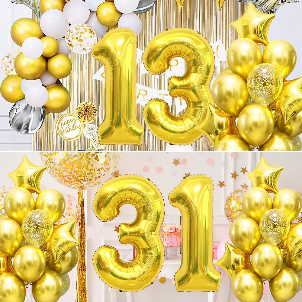 Snapklik.com : 13th Birthday Decorations For Girls 40 Inch 13 Balloon ...