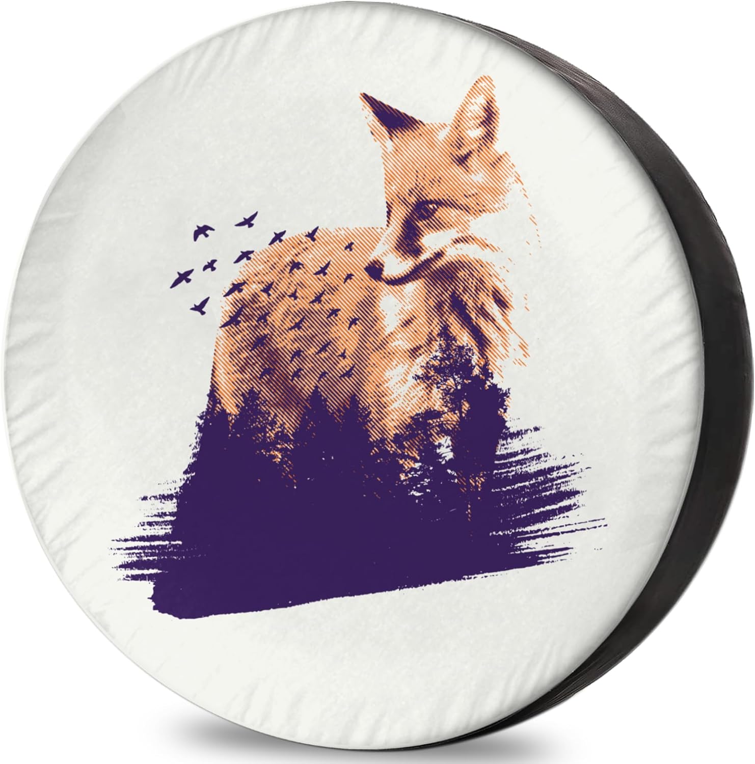Amazon.com: Camper Spare Tire Cover Vulpine Features Forest Fit for RV ...
