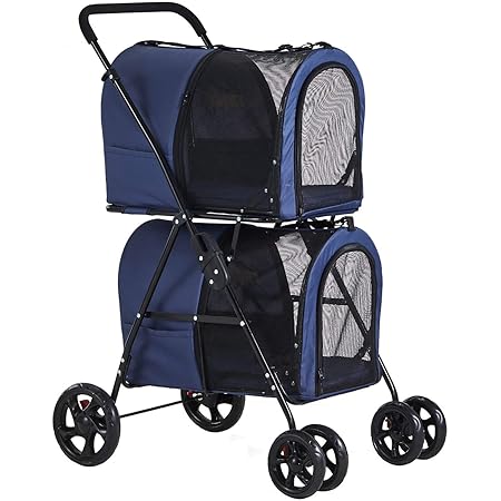 Amazon.com : Kittywalk Double Decker Pet Stroller, Green : Pet Carrier ...