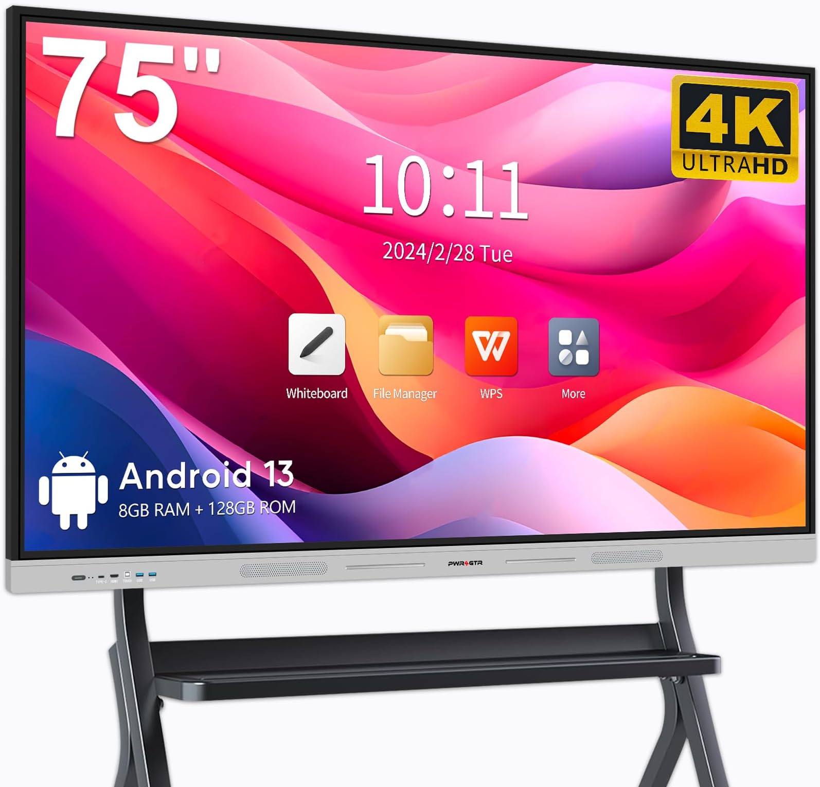 Amazon.com : PWR4GTR Smart Board | 75" Interactive Whiteboard | 4K UHD ...