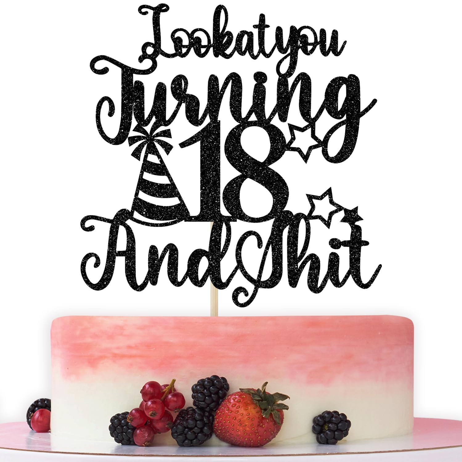 Amazon.com: Happy 18th Birthday Cake Topper, 18th Birthday Cake Decor ...