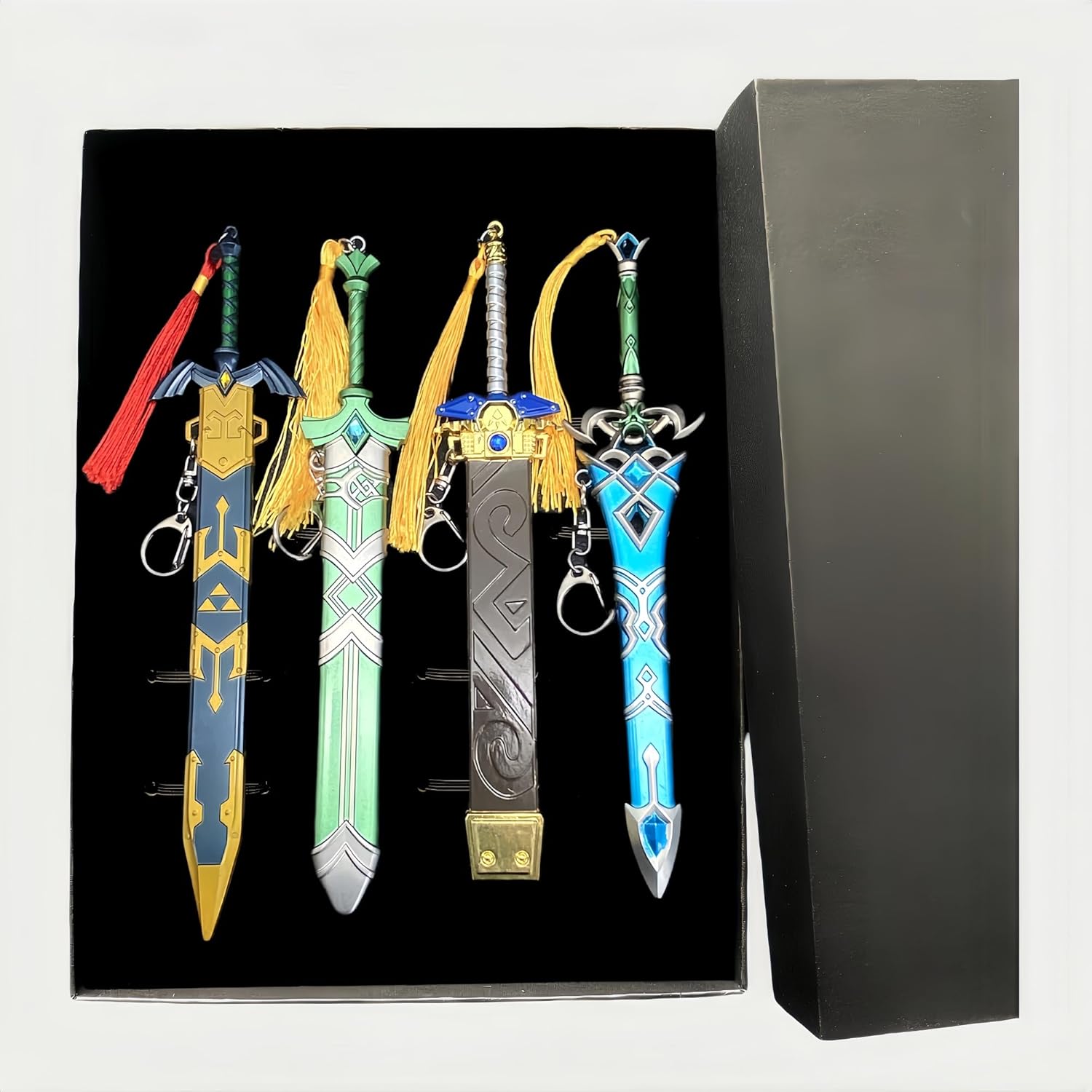 Amazon.com : Legend of Zelda Box Set of 4 Sword Metal Model Weapon 8.3 ...