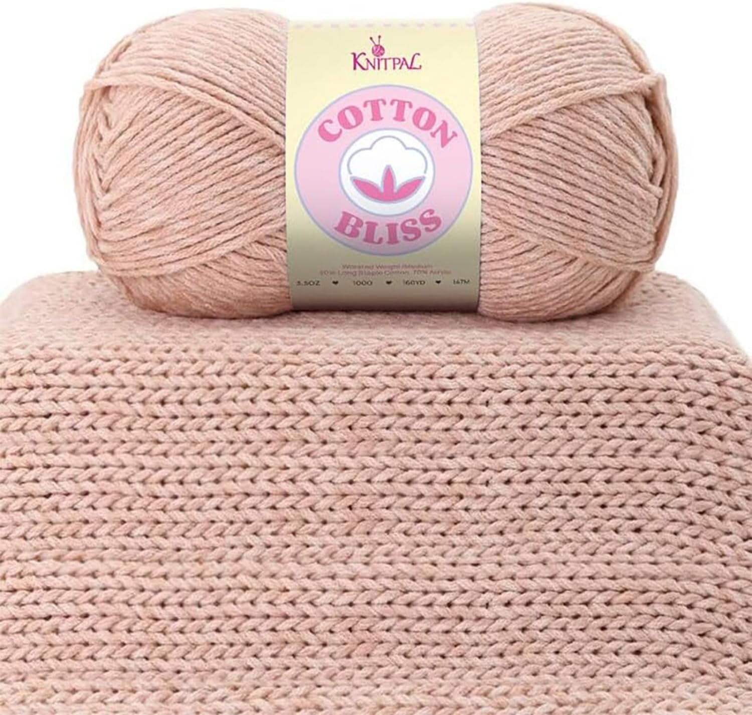 Amazon.com: Cotton Bliss Soft Cotton Blend Yarn for Crocheting, 4-Pack ...