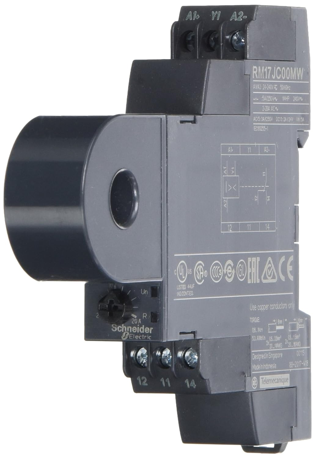 Schneider Electric RM17JC00MW Relé Sobre Intensidad 2.20A Trato ...