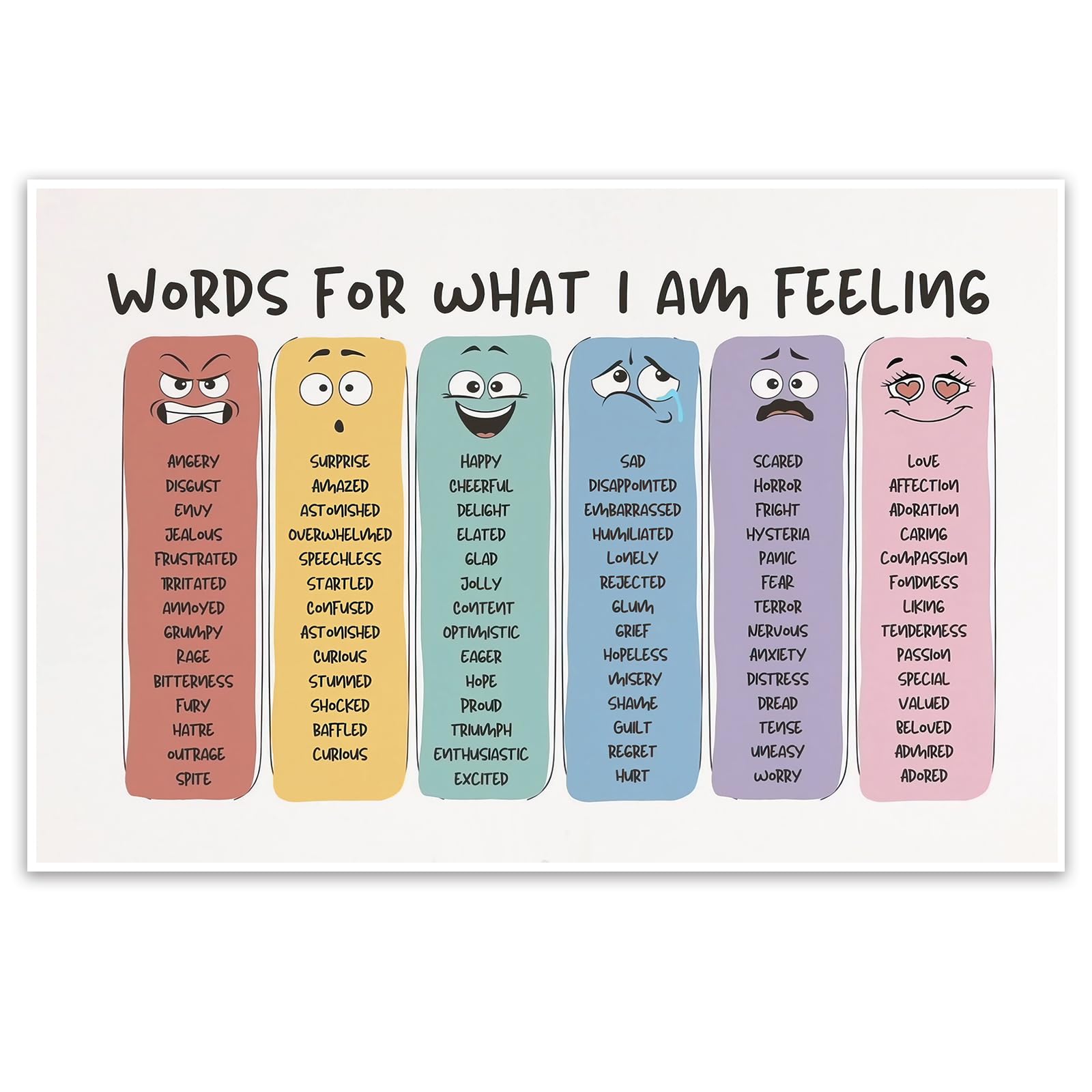 Feelings Chart Words