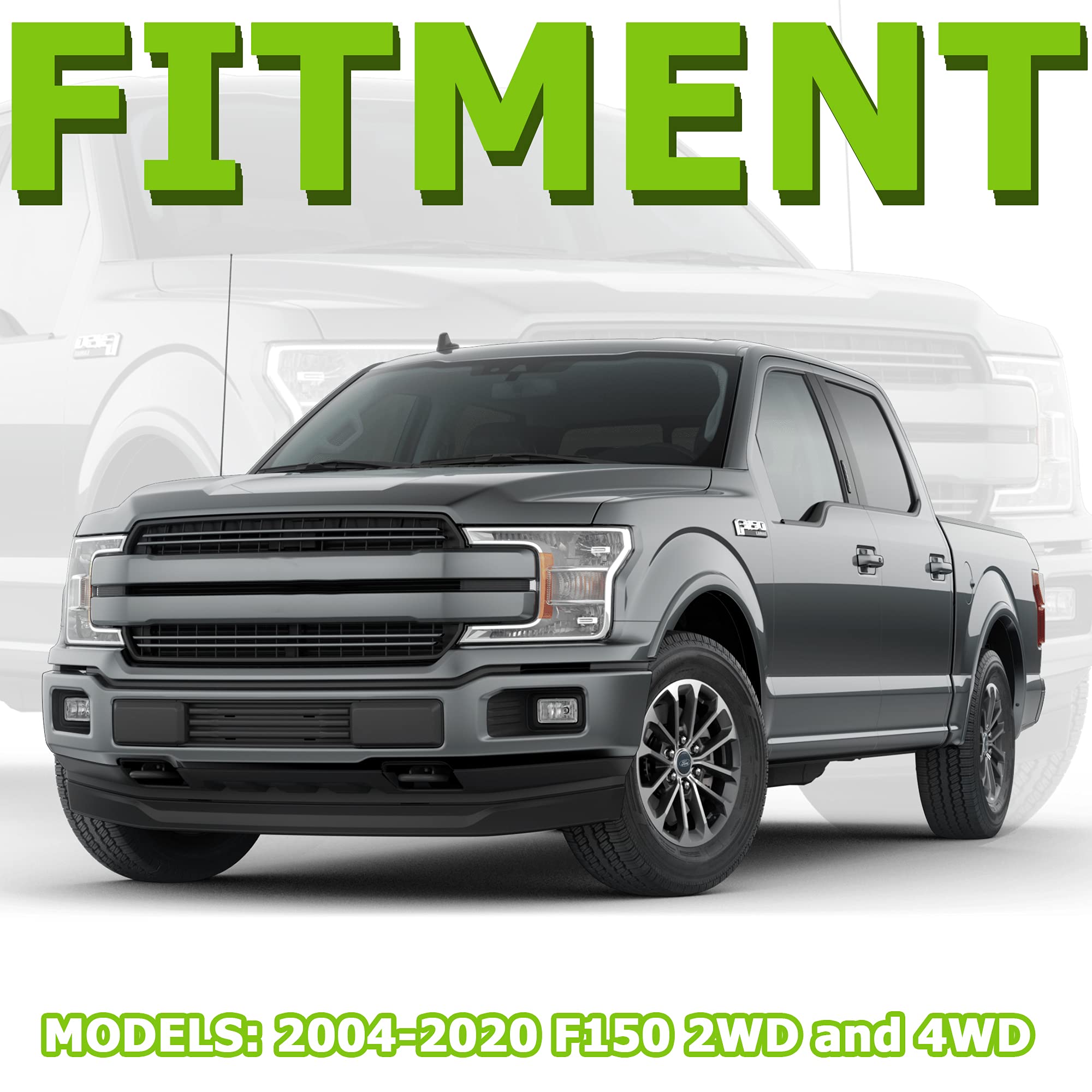 Snapklik.com : 3 Rear Leveling Lift Block Kits For 2004-2020 F150, 3 ...