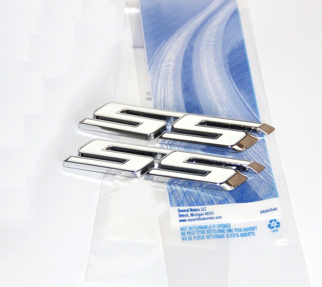 Amazon.com: Yoaoo 2Pack OEM Chrome Ss Emblems Metal Decal 3D Logo ...