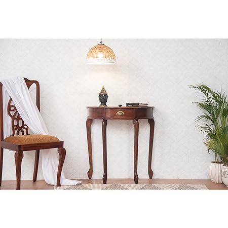 Royal Finish Crescent 1 Drawer Console Table,Round Legs,Floor Protector ...