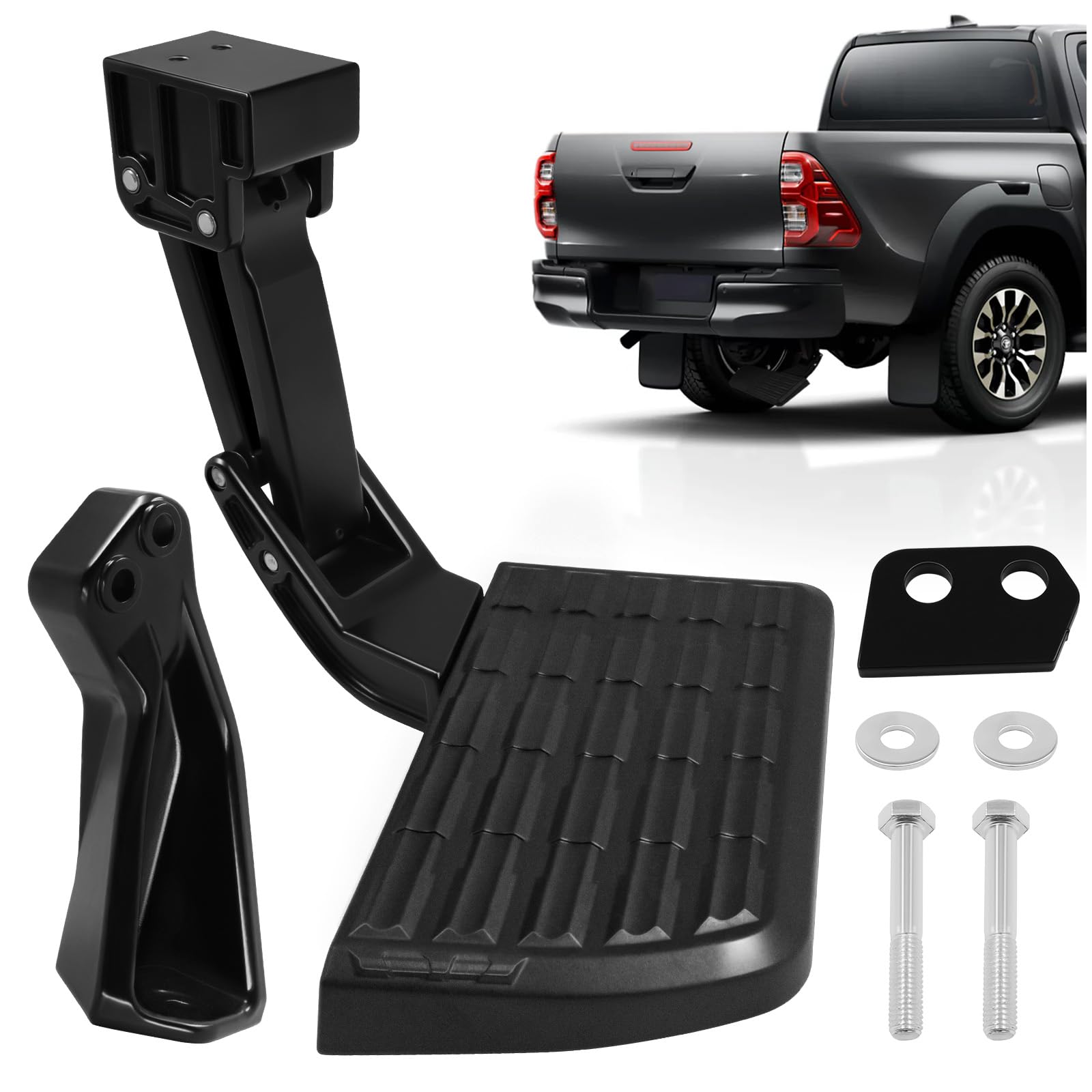 Amazon.com: Rear Bed Step Retractable Truck Bed Steps Bumper Tailgate ...