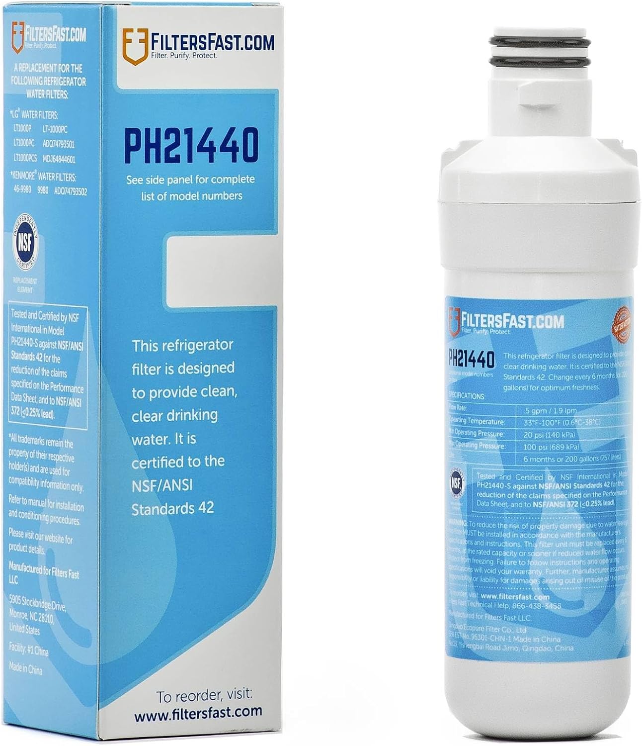 Amazon.com: Filters Fast PH21440 Refrigerator Fridge Water Filter ...