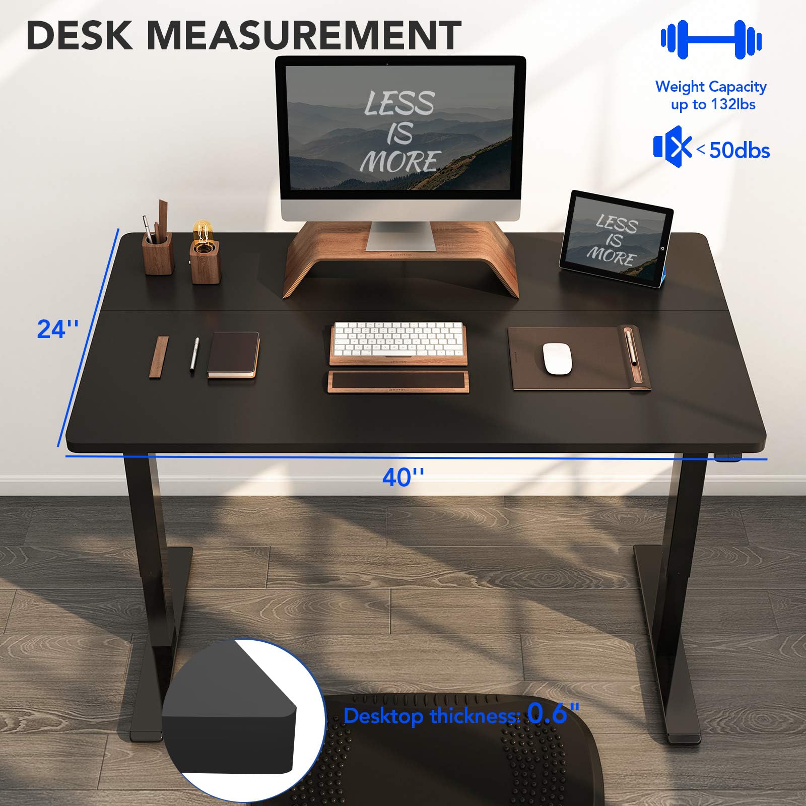 Snapklik.com : FLEXISPOT Standing Desk 40 X 24 Inches Whole-Piece ...