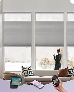 Amazon.com: Graywind Smart Top Down Bottom Up Cellular Shades Compatible with Alexa Google Solar ...