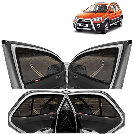 KINGSWAY® Car Side Window Curtain Sun Shades Magnetic for Toyota Etios ...