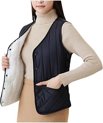 duxyoz Women'S Gilets Plus Size Fleece Lined Gilet Ladies Body Warmer ...