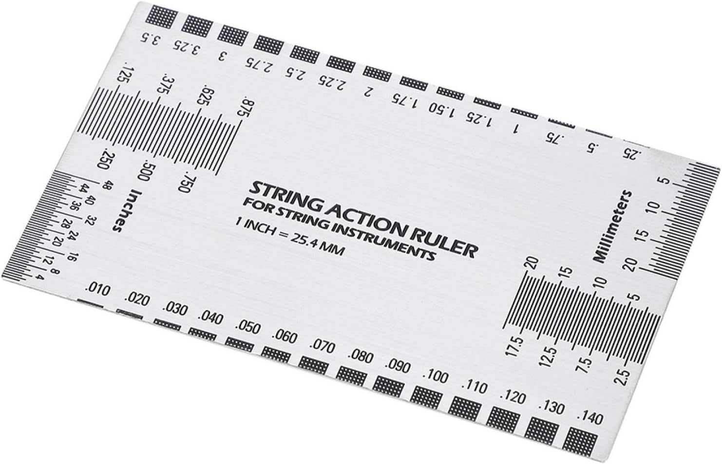 String Action Gauge And Ruler, Inches, Stainless Steel String Action ...