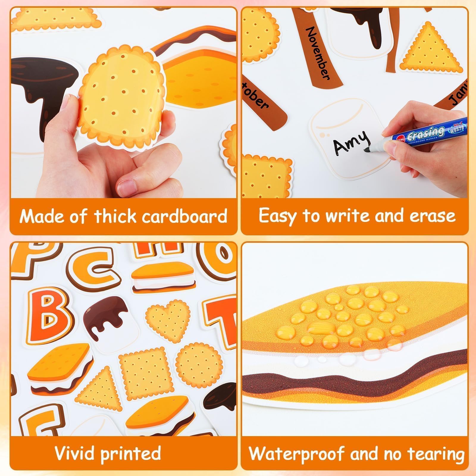 Snapklik.com : 133 Pcs Marshmallow SMore Bulletin Board Camping ...