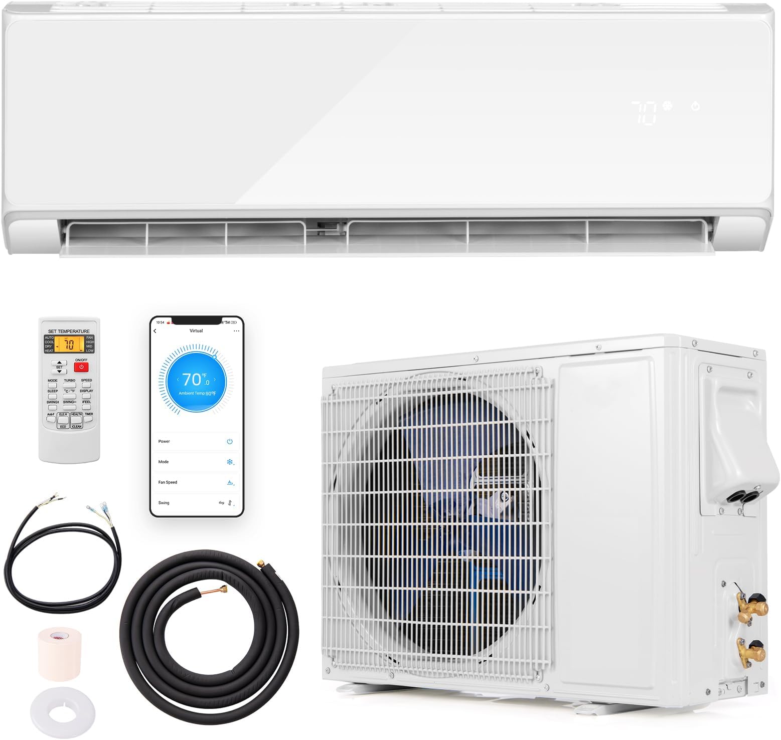 Amazon.com: Boreal BRISA 12,000 BTU 17 SEER Wall Mount Ductless Mini ...