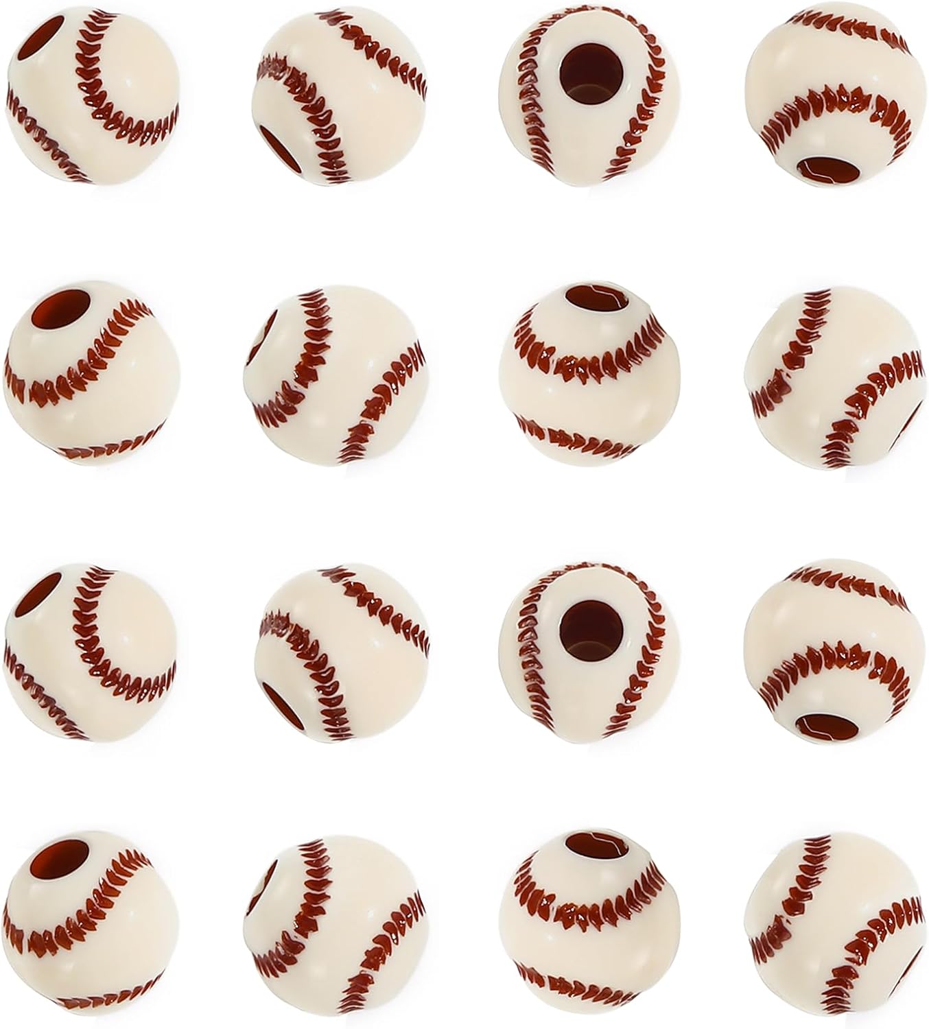 Amazon.com: Firstmeet 11mm Plastic Baseball Beads 100pcs/11mm Plastic ...