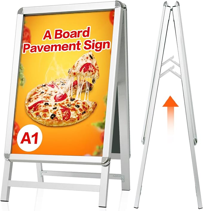 VAIIGO A Board Pavement Sign Frame - A1 Double Side Pavement Board with ...