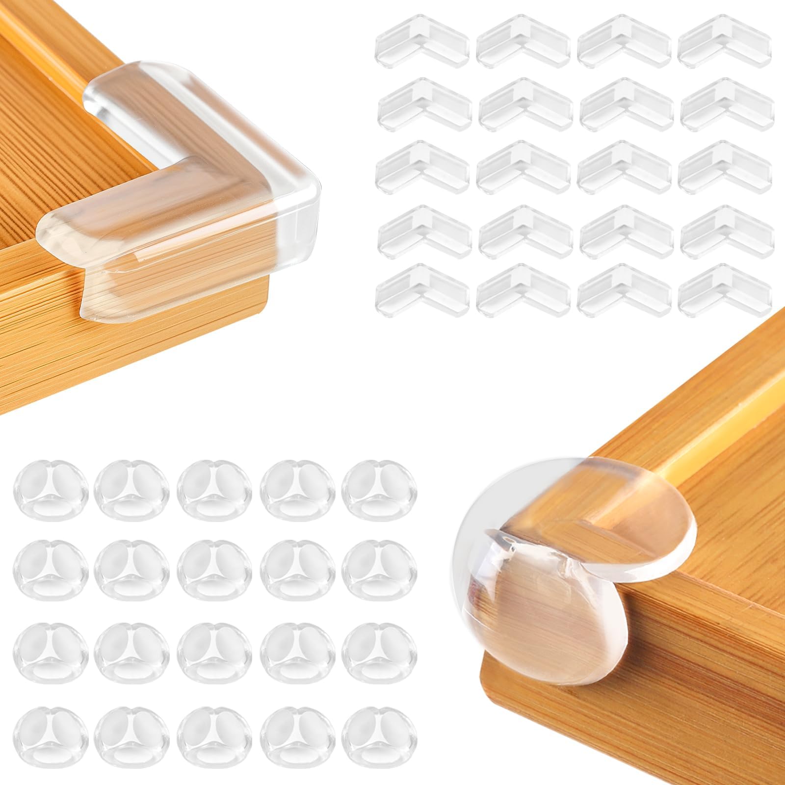 Amazon.com : Rindion 40 Pack Corner Protector Baby, 2 Shapes Baby Proof ...