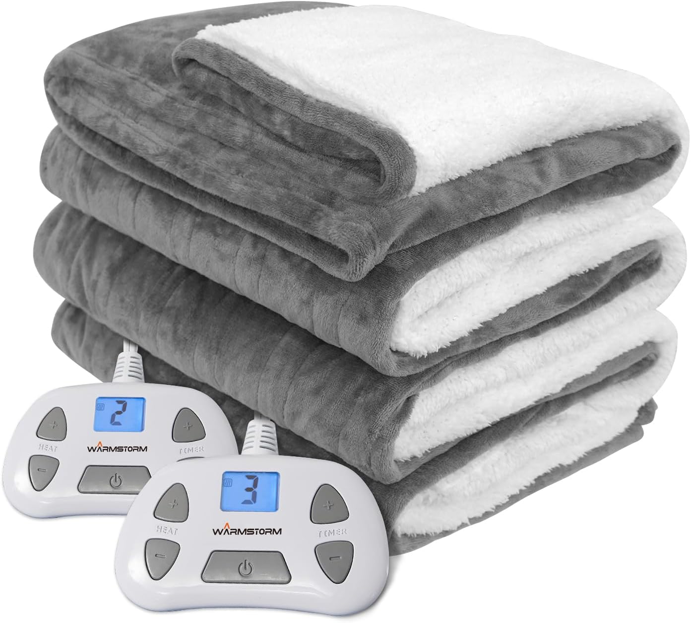 Amazon.com: Warm Storm Electric Heated Blanket King Size Dual Control ...