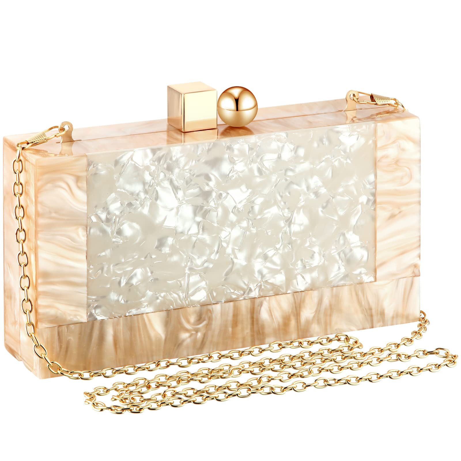 Women Acrylic Clutch Purse Acrylic Evening Clutch Bag Glitter Marble ...