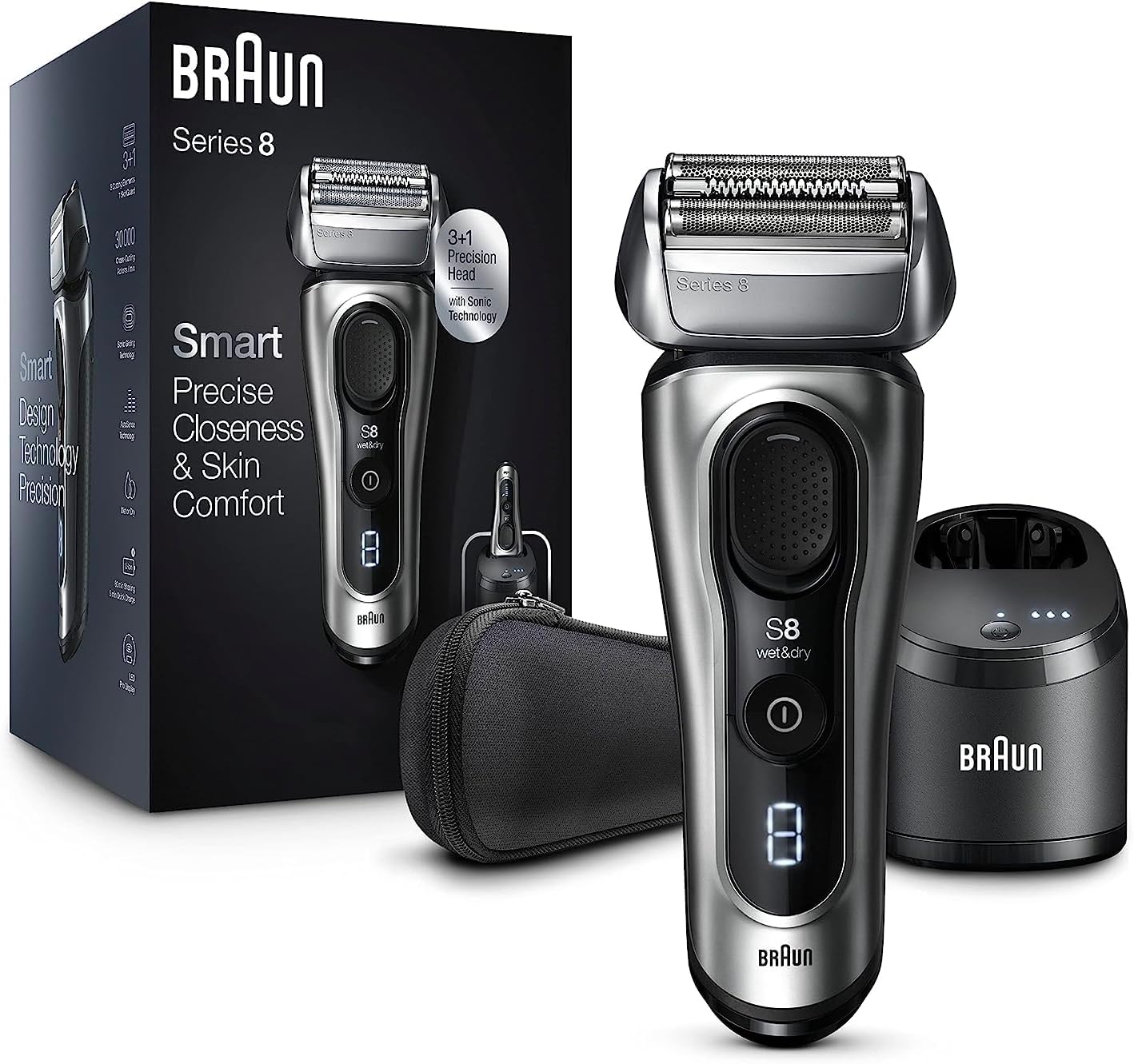 Amazon.com: Braun Electric Razor for Men, Series 8 8417s Foil Shaver ...