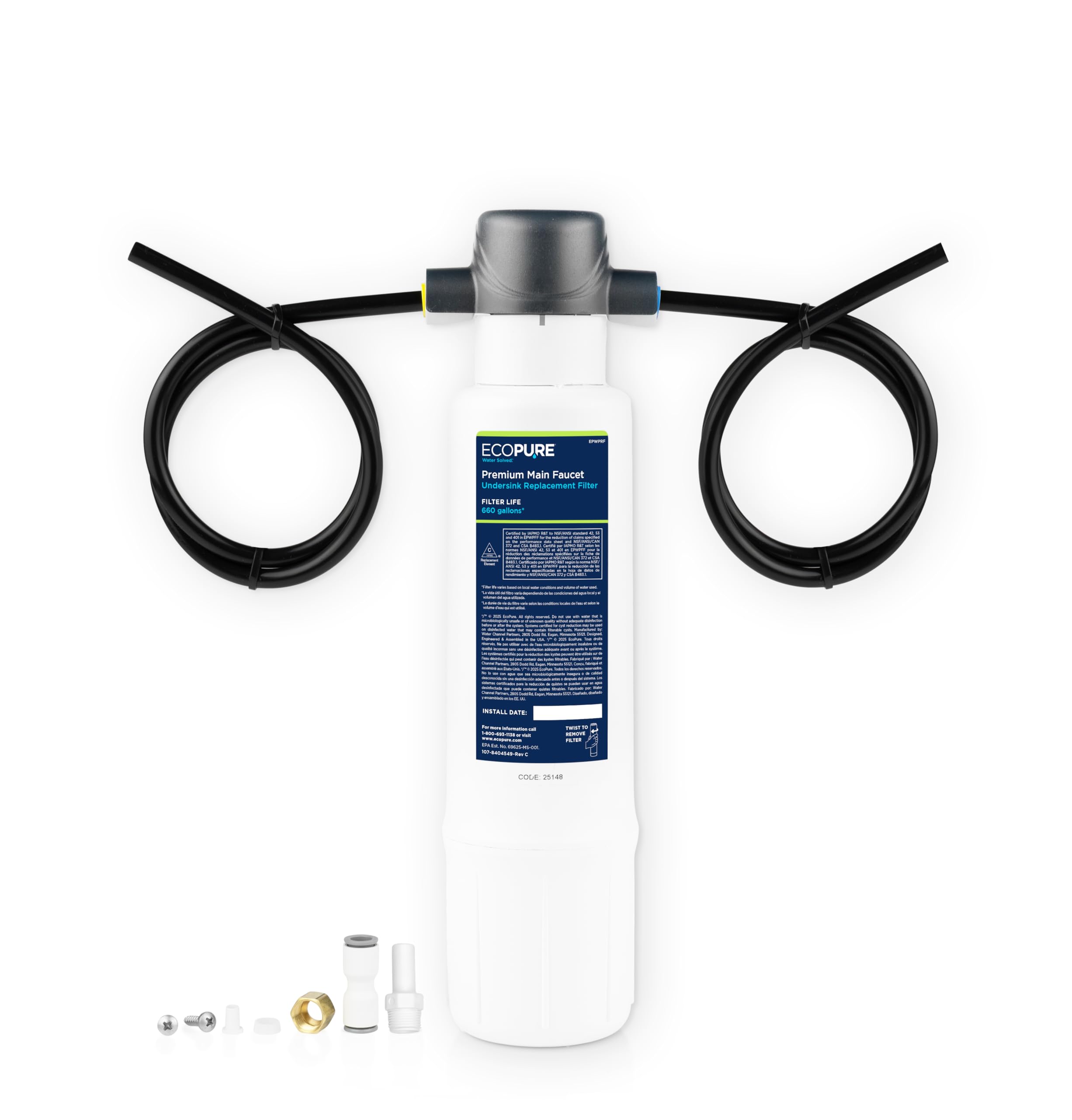 Snapklik.com : EcoPure EPWPFF Premium Main Faucet Under Sink Water ...