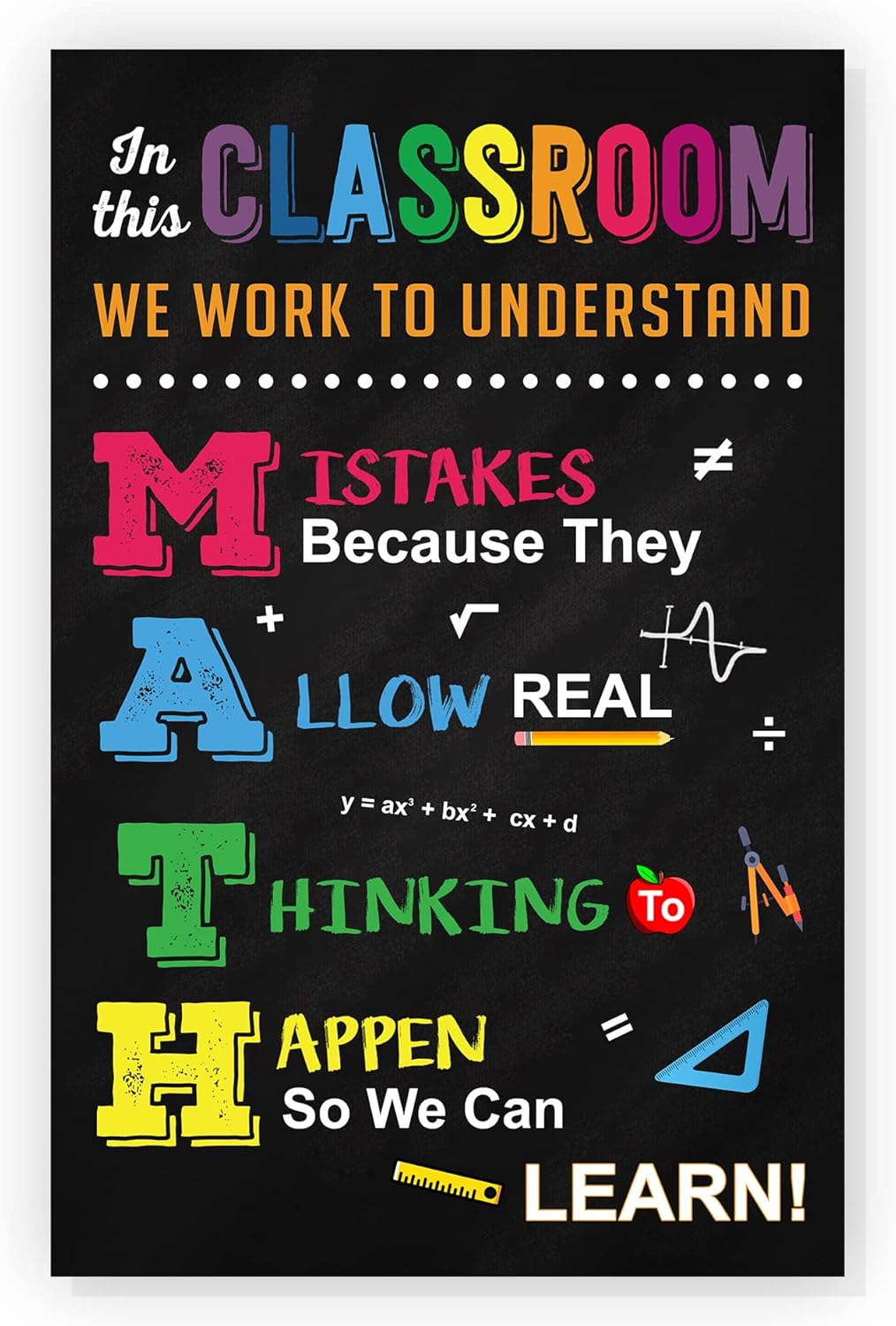 Amazon.com: MATH In This Classroom Math Teacher Classroom Poster ...