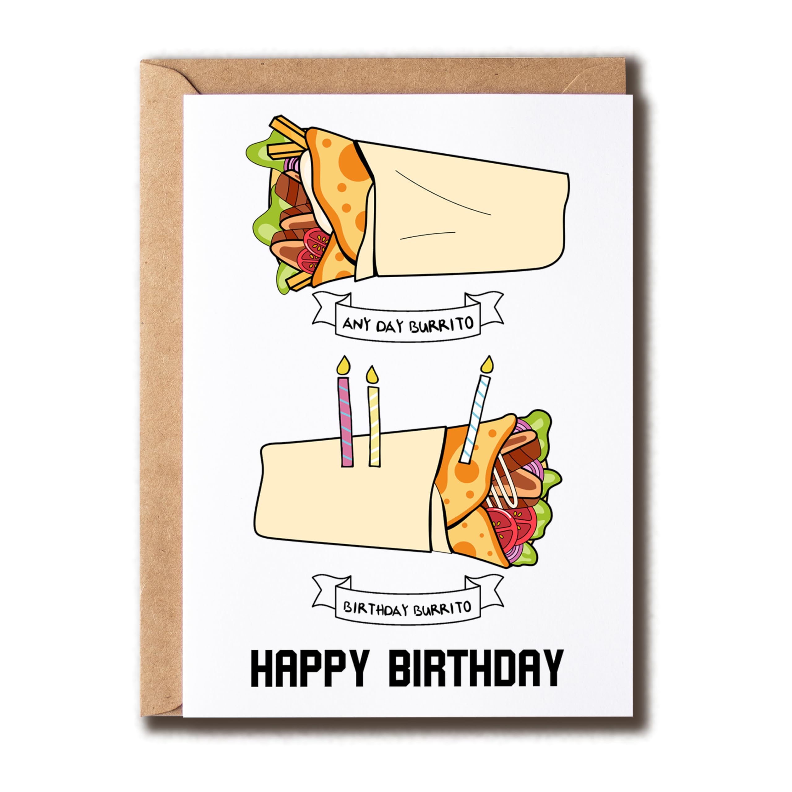 Amazon.com : MHSDesigns Burrito Cake Birthday Card - Birthday Burrito ...
