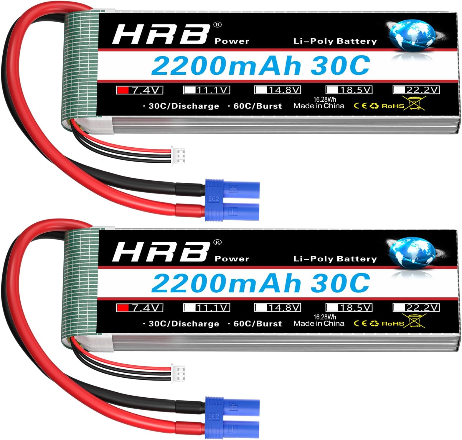 Amazon.com: HRB 3S 5000mAh Lipo Battery EC5 100C 11.1V RC Lipo Battery Compatible with RC Car RC ...