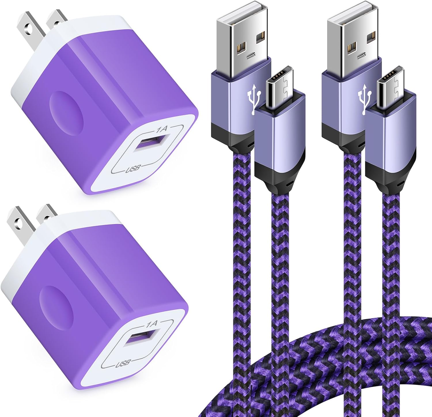 Amazon.com: USB Charging Block Micro Cable, USB Wall Charger Box Cube ...