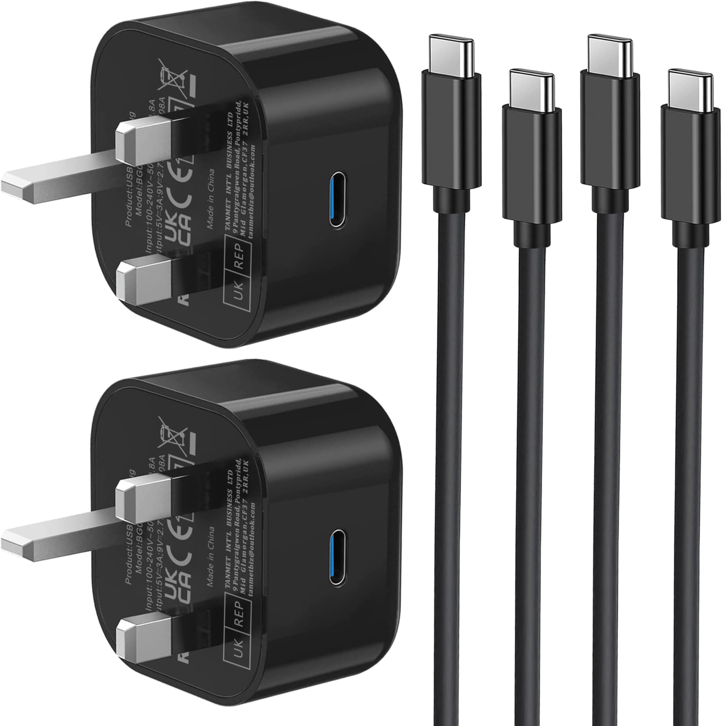 Samsung Fast Charger Plug and Cable 2Pack, USB C PD Charging Plug with ...