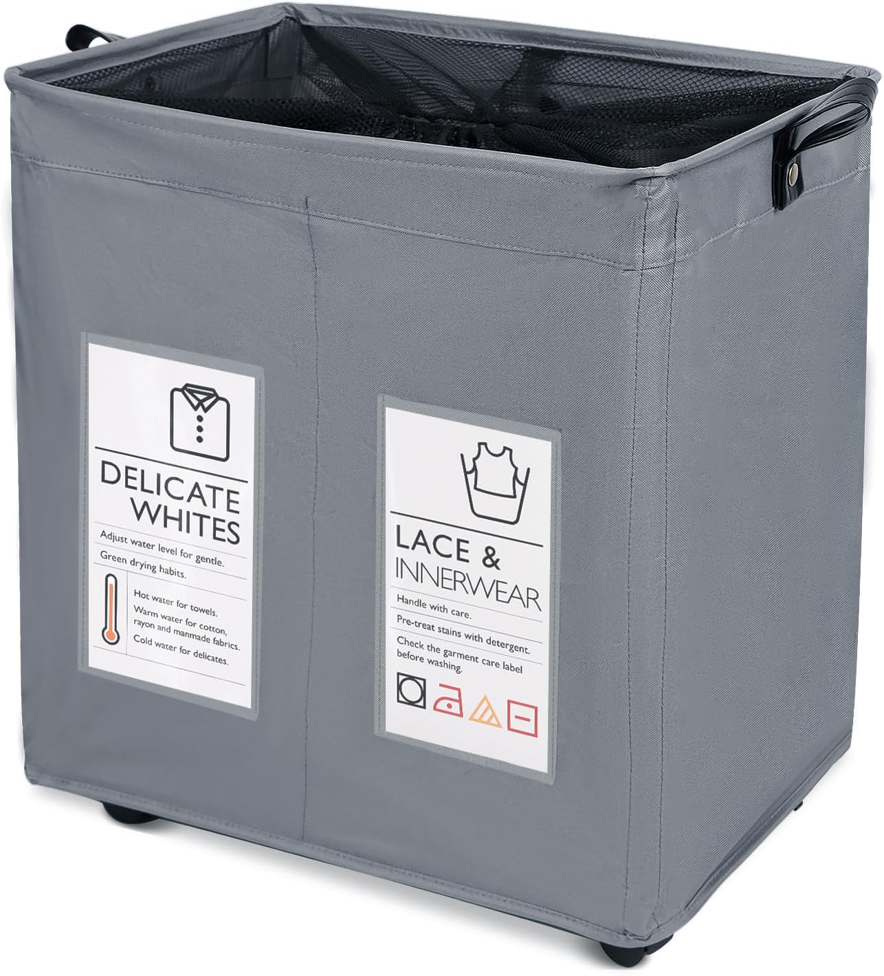 Amazon.com: SoQte Laundry Hamper with Wheels, 105L Collapsible Tall ...