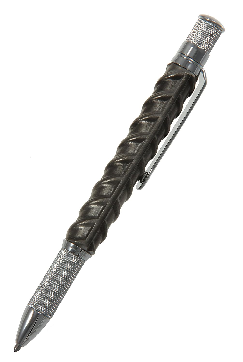 Amazon.com: Knurl Ball Point Pen with Solid Rebar Body & Chrome ...