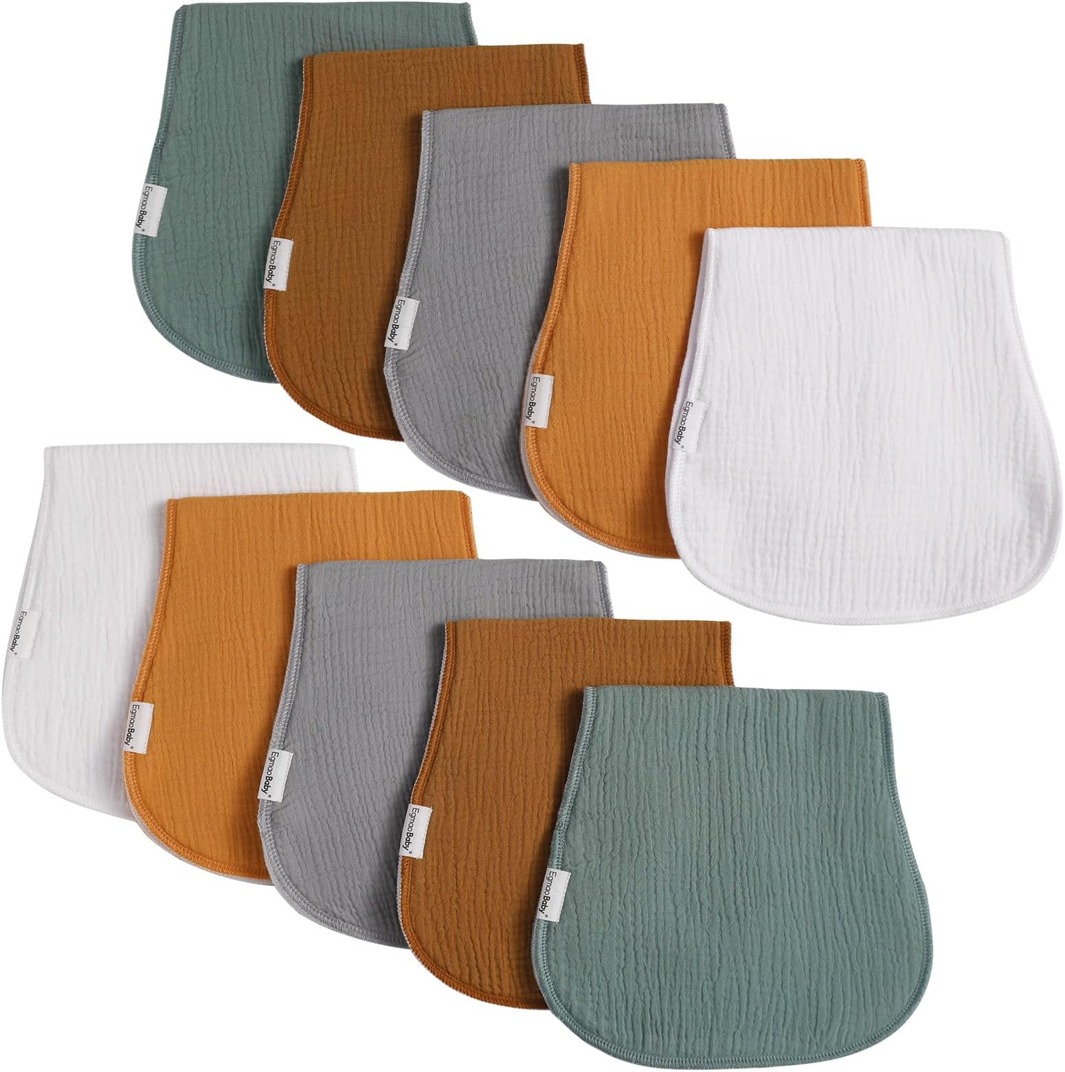 Amazon.com: Parker Baby Co. Muslin Burp Cloths, 100% Cotton Burping ...