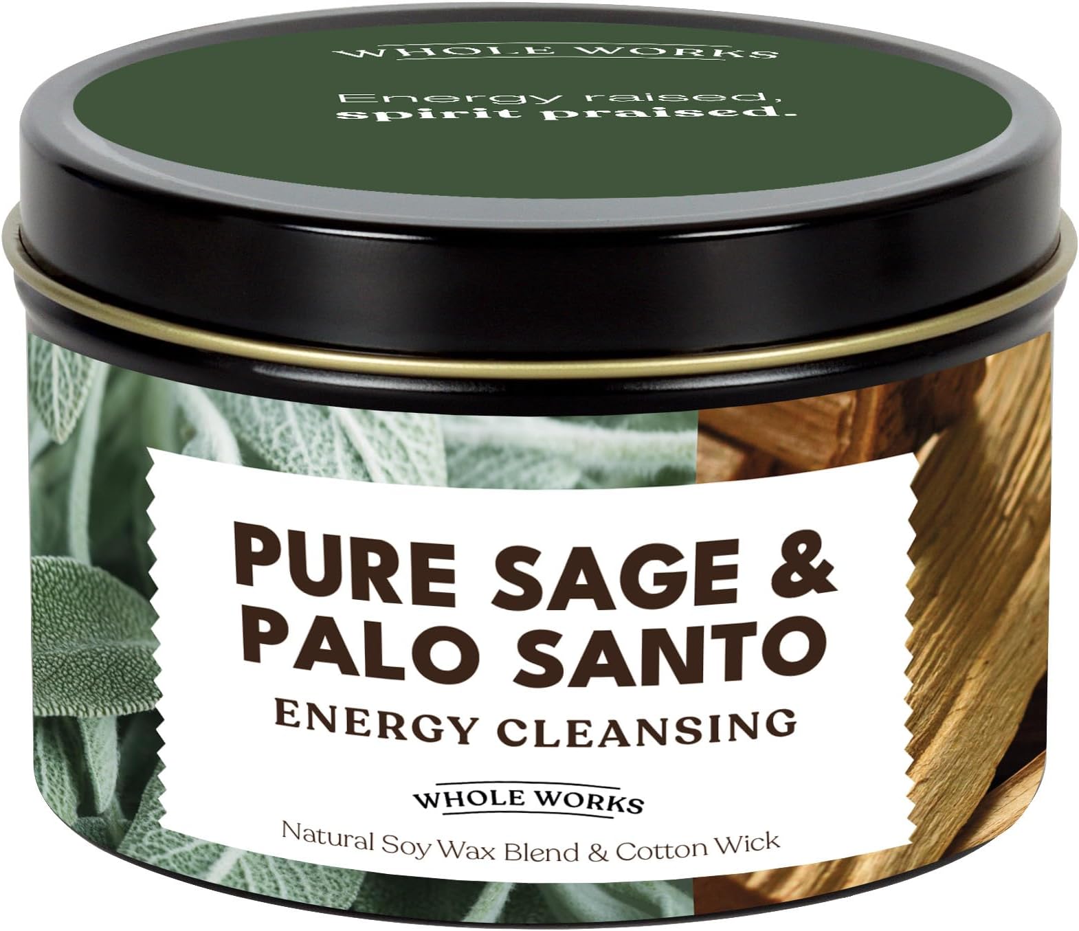 Amazon.com: Premium Sage and Palo Santo Candle - Natural Soy Wax ...