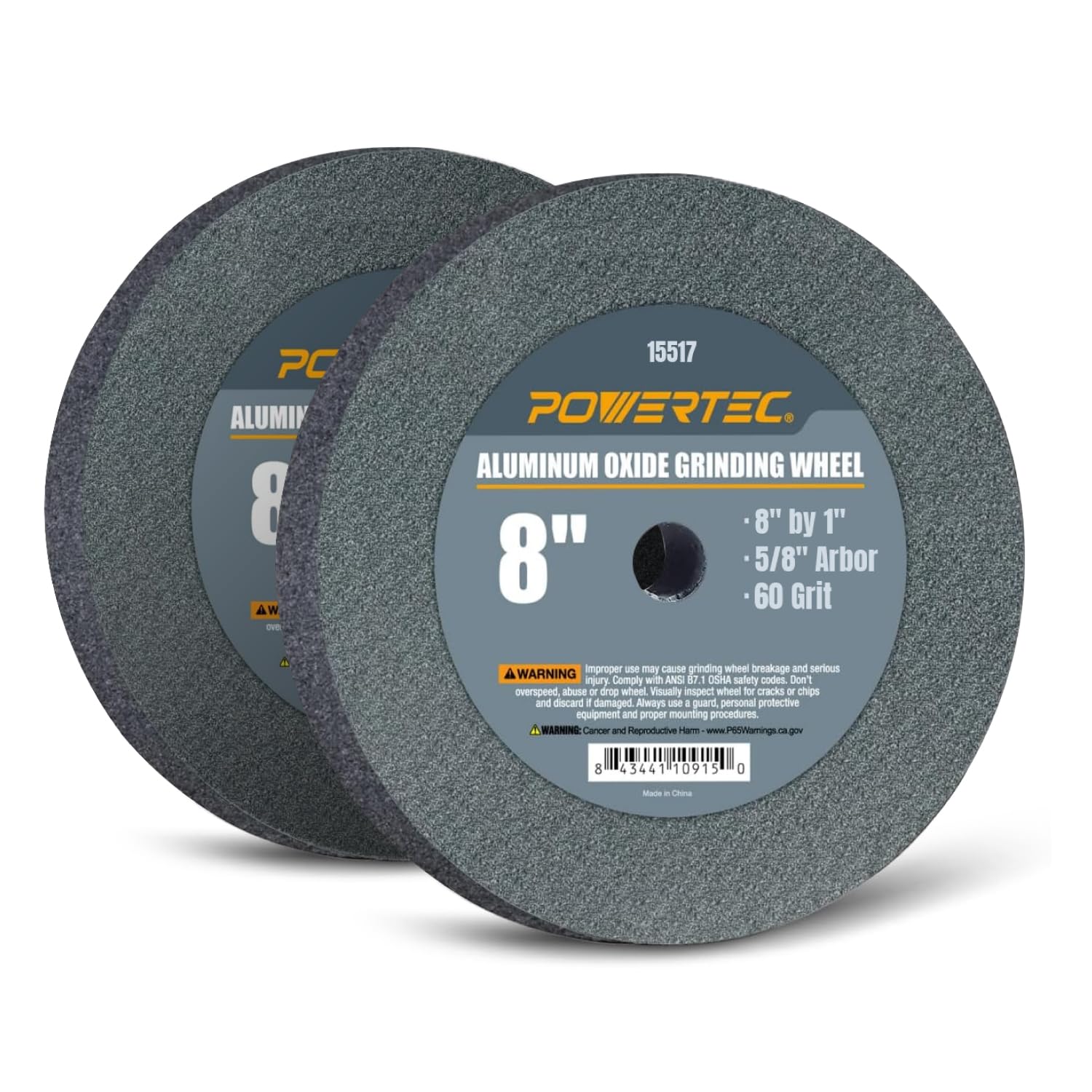 Snapklik.com : Bench Grinder Wheel 2PK, 8 Inch Grinding Wheel 60 Grit ...