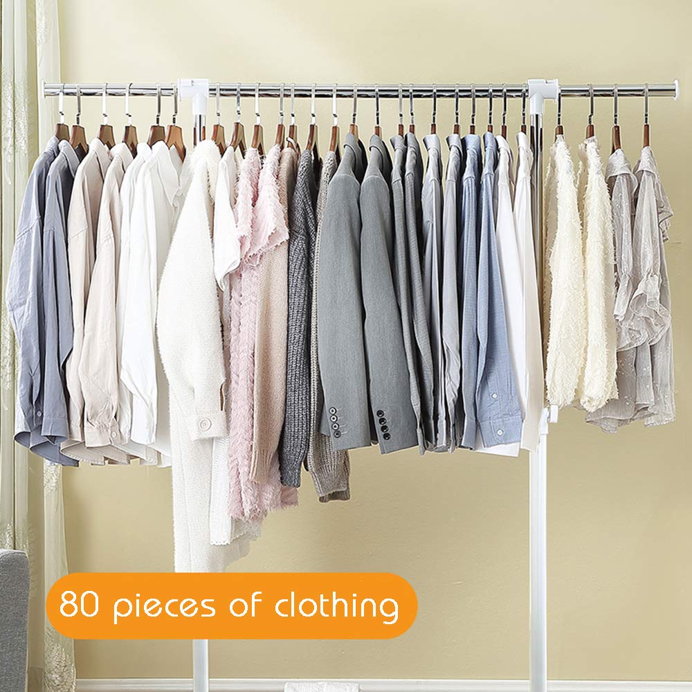 Leaflai Clothes Rails for Bedroom, Adjustable Clothes Rack for Hanging ...